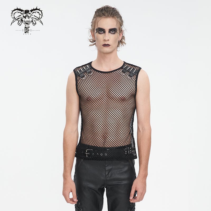 Men's Gothic Bullet Sheer Mesh Tank Top – Punk Design