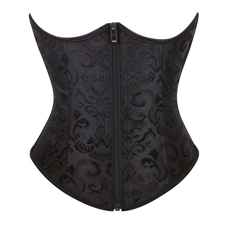 Women's Gothic Embossing Lace-up Underbust Corset – Punk Design