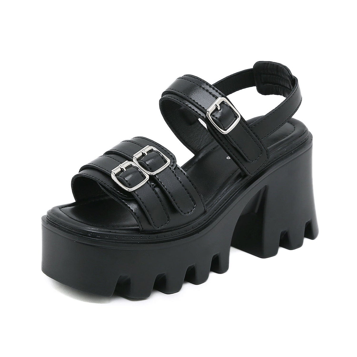 Women's Punk Buckles Chunky Sandals – Punk Design
