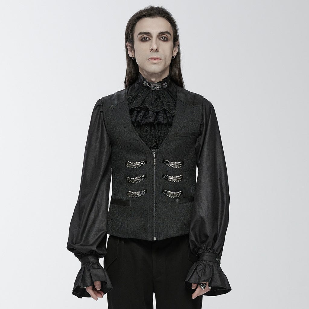 Men's Gothic Buckle-up Loops Waistcoat – Punk Design