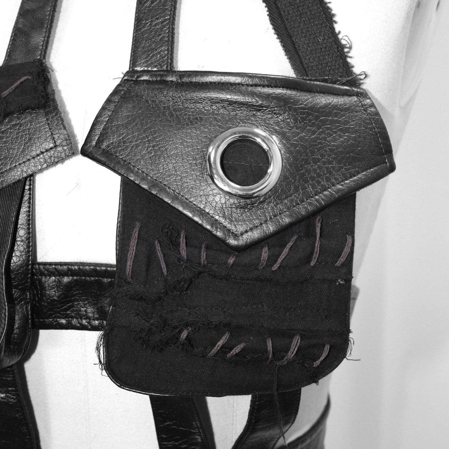 Women's Gothic Punk PU Leather Pocket Harness – Punk Design