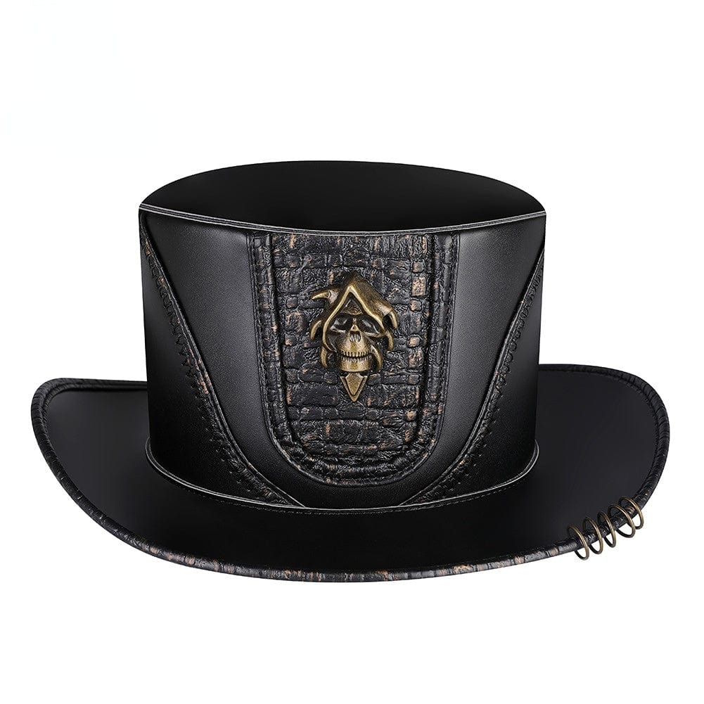 Men's Gothic Strappy Skull Hat – Punk Design