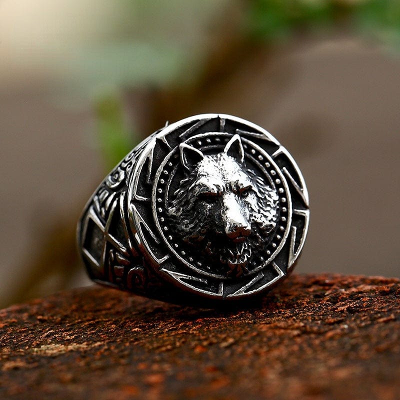 Men's Punk Wolf Totem Ring – Punk Design