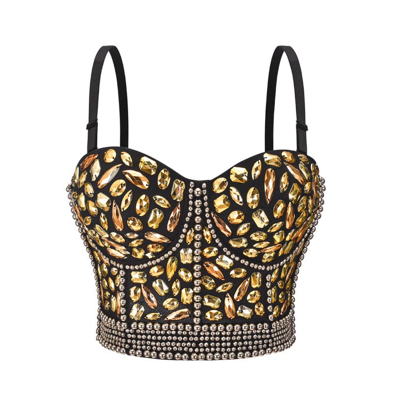 Women's Gothic Cobblestone Beaded Bustier – Punk Design