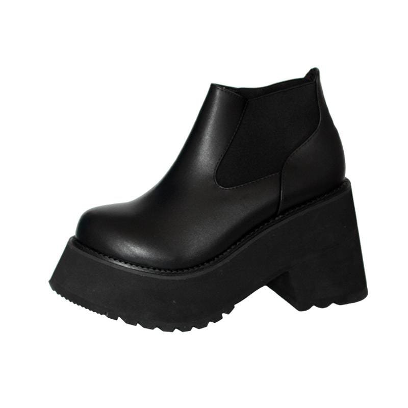 Women's Gothic Punk Platform Ankle Chelsea Boots – Punk Design