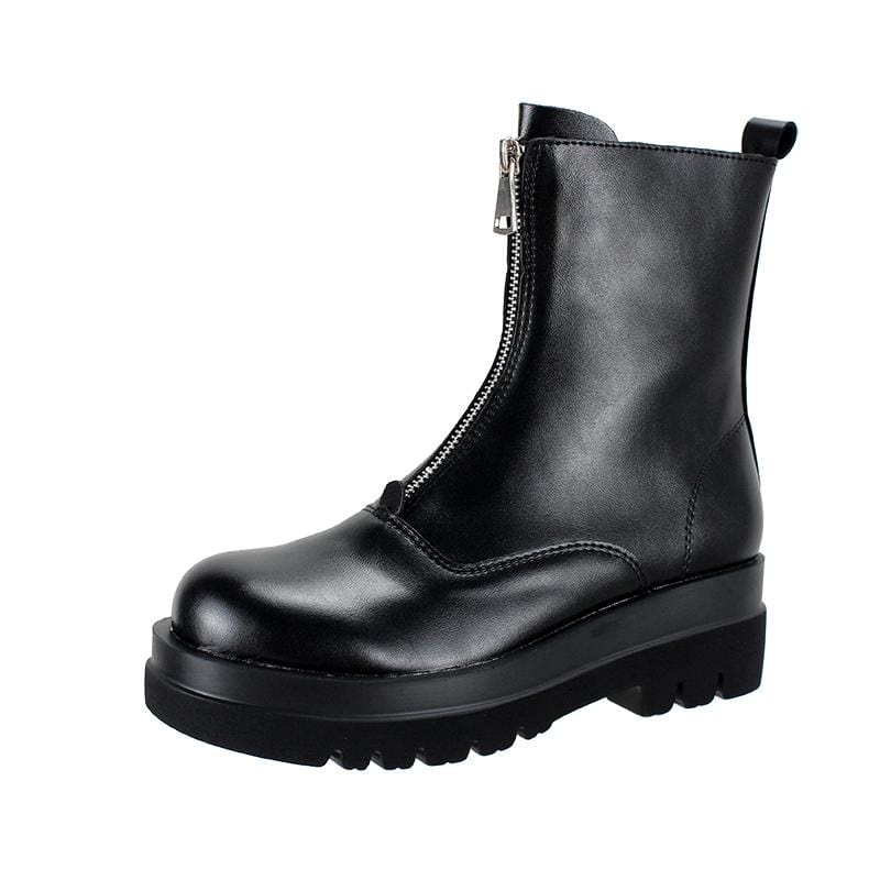 Women's Gothic Punk Zipper Chelsea Boots – Punk Design