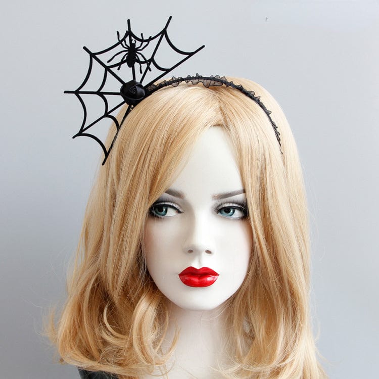 Women's Gothic Spider Web Headwear – Punk Design