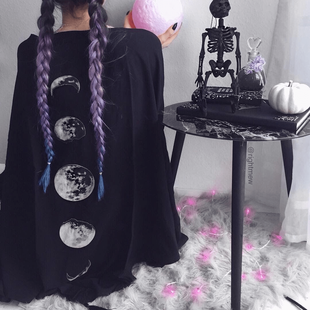Women's Phases Of Moon Punk Cloak – Punk Design