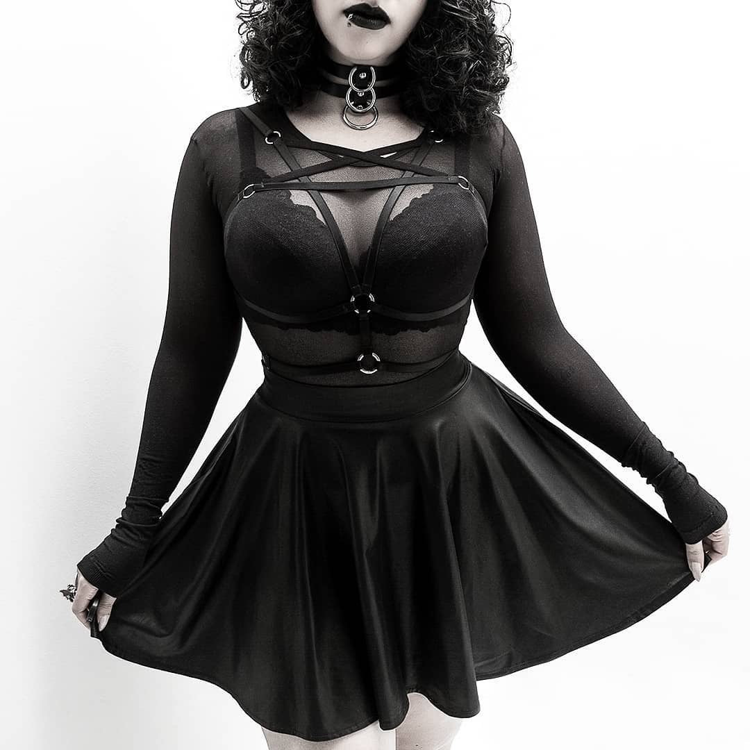 Women's Punk Straps Faux Leather Choker With Three O-rings – Punk Design