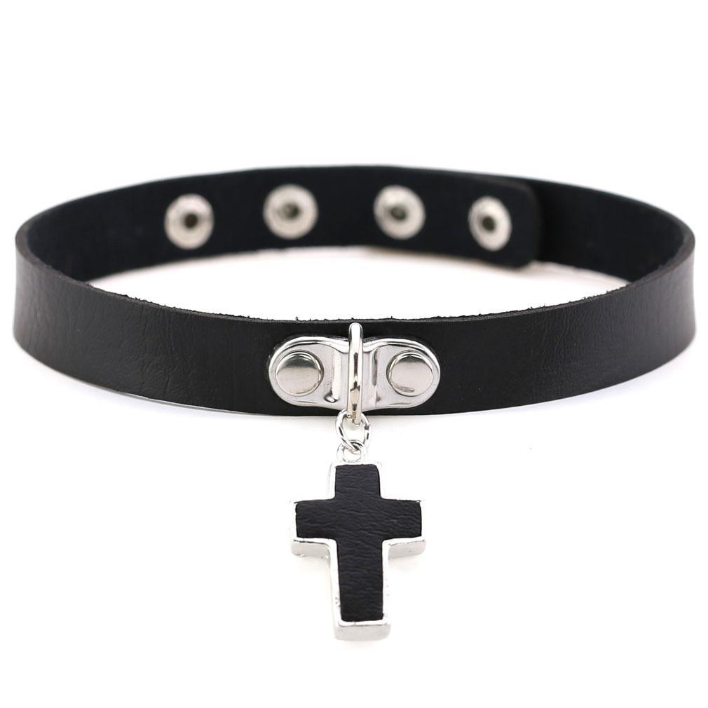 Women's Punk Christian Cross Choker – Punk Design
